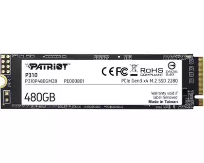 PATRIOT SSD M.2 NVMe 480GB Patriot P310 1700MBs/1500MBs P310P480GM28