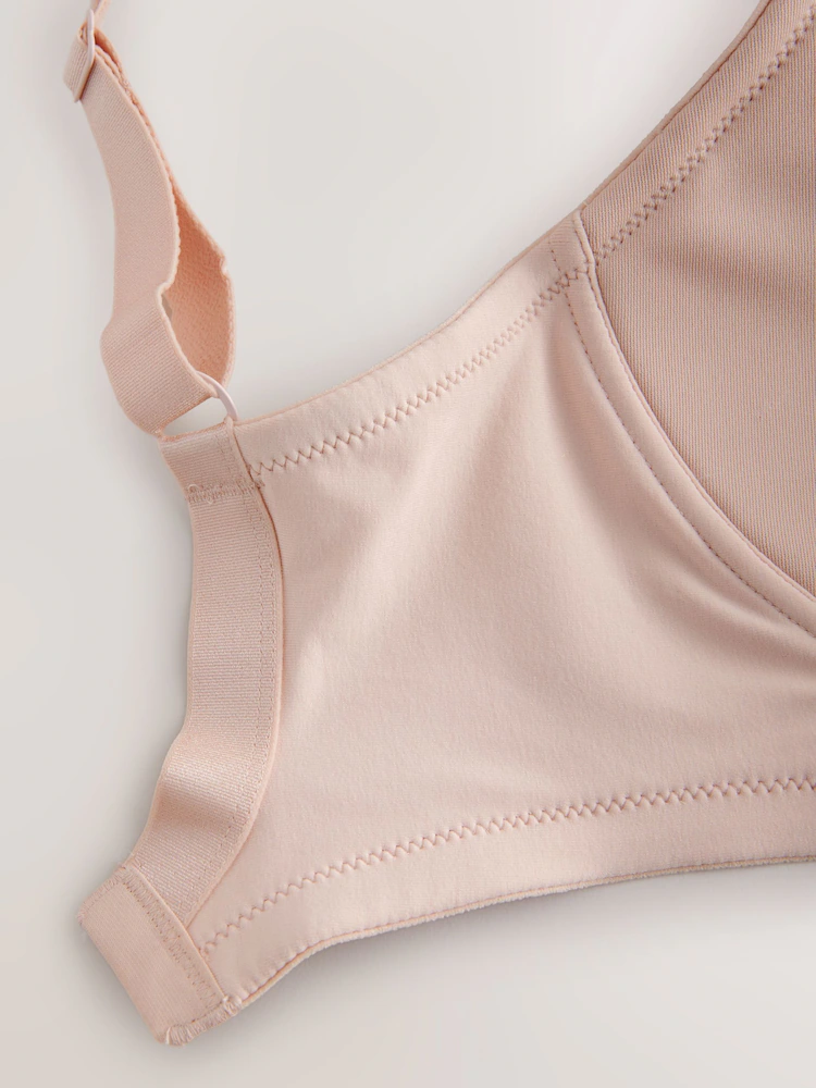 Light Pink Ultimate Support F-K Cup Comfort Padded Strap Non Pad Non Wired Bra with Side Support