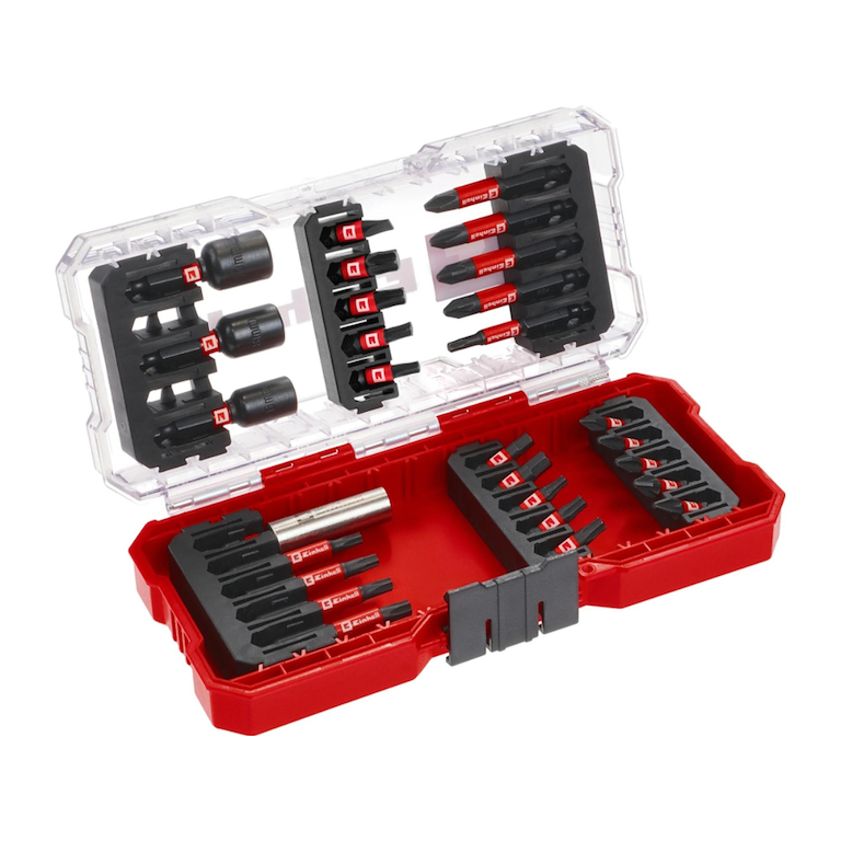 Einhell – S-Case 28 kom Set impaktor bitova, 25-50mm bit i nas. Ključevi 6-8-10 – 49108703