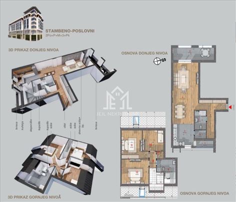 Četvorosoban - Duplex 116.98m2, terasa na krovu Gr