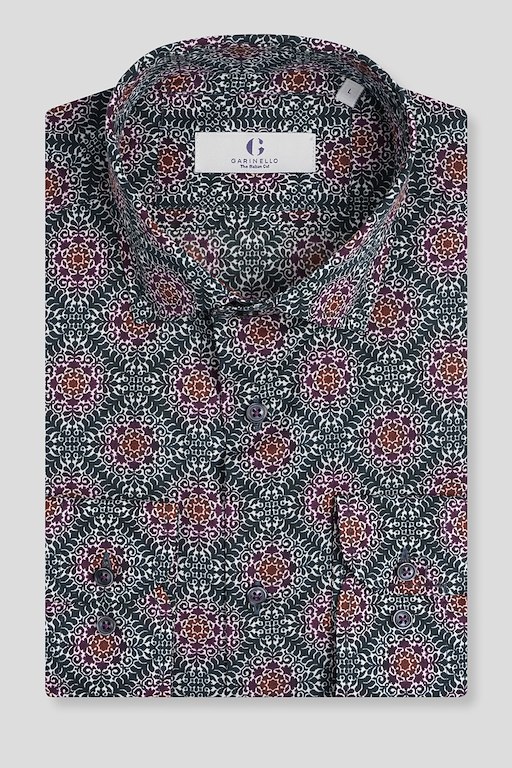 Šarena print košulja casual slim fit