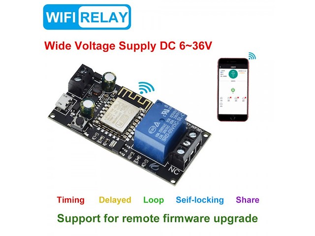 Relejni modul sa WiFi upravljanjem XY-WF36V