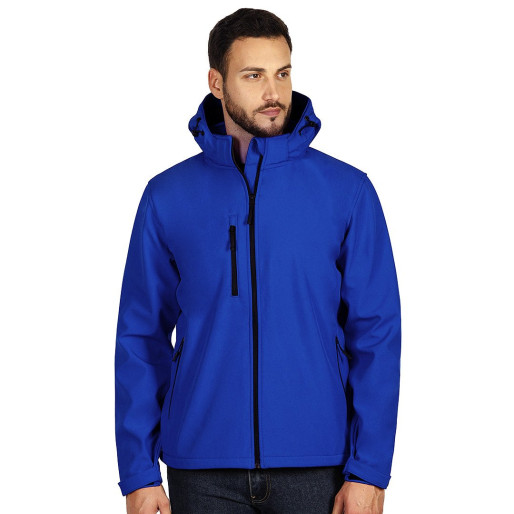 PROTECT MEN, SOFTSHELL JAKNA SA SKIDAJUĆOM KAPULJAČOM, ROJAL PLAVA
