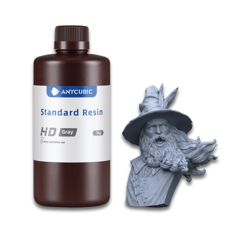 Anycubic Standard HD Resin 1KG Siva (GRAY)