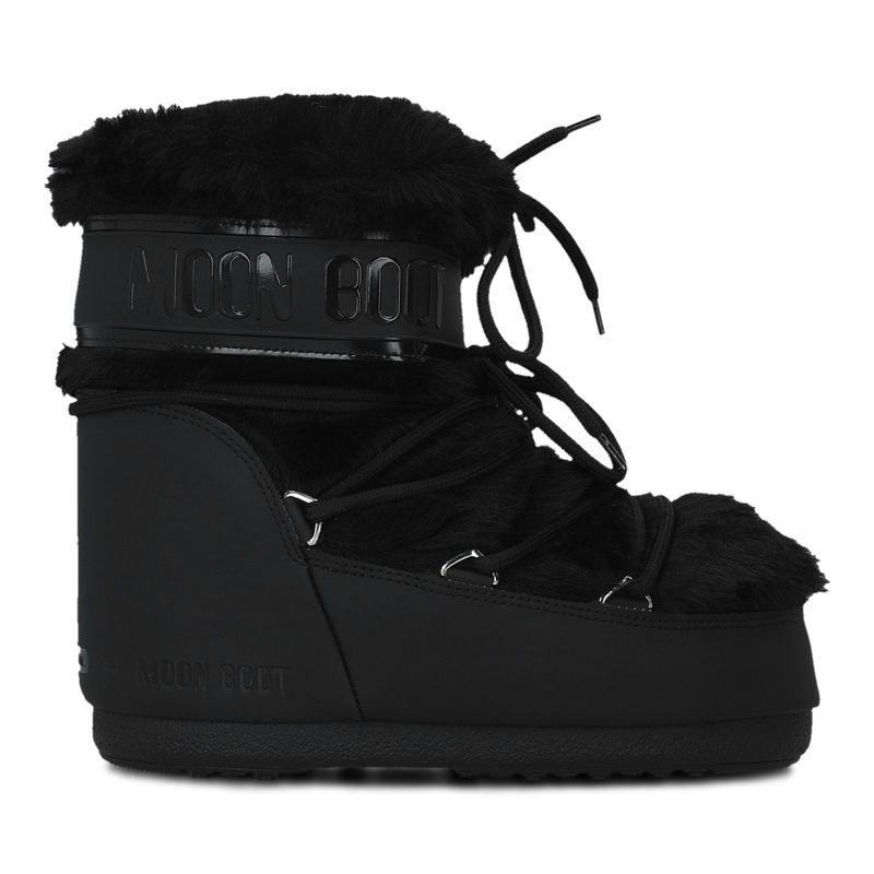 Ženske čizme Moon Boot Icon Low Faux Fur Black