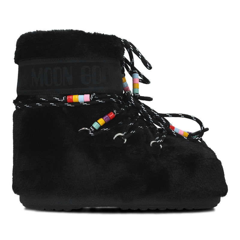 Ženske čizme Moon Boot Icon Low Faux Fur Black