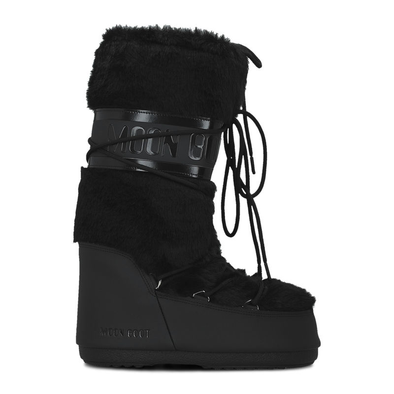 Ženske čizme Moon Boot Icon Faux Fur Black