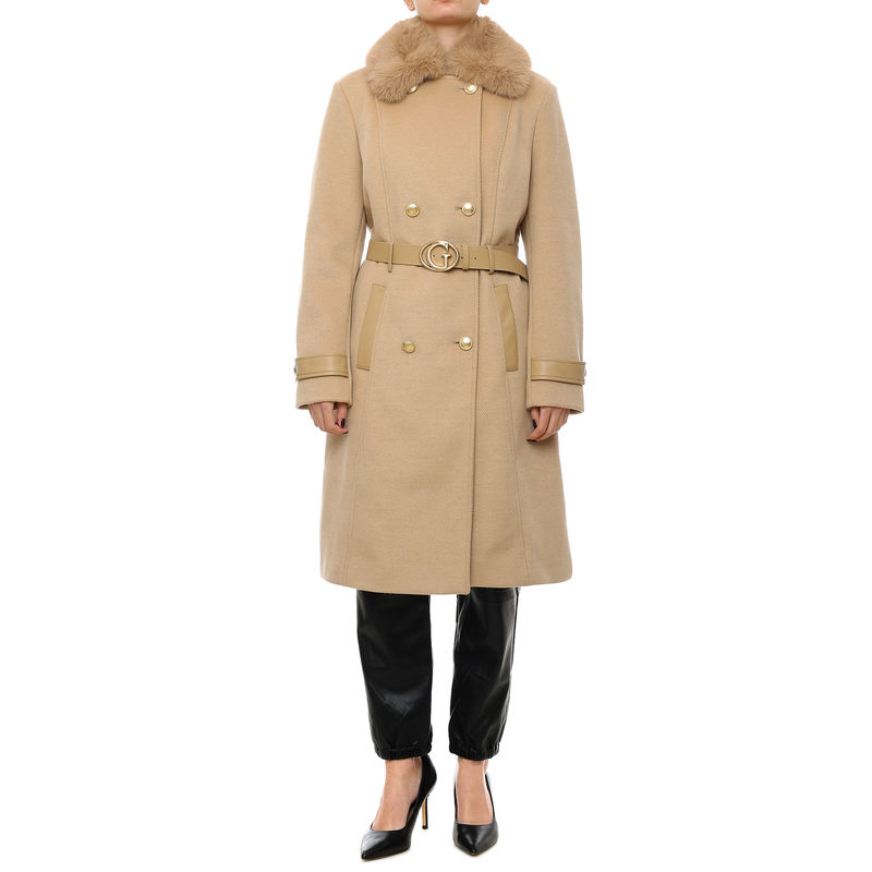 Ženski kaput Guess Amelia Double Breast Belt Coat