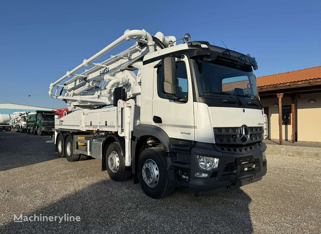 Schwing S43SX na šasiji Mercedes-Benz AROCS 3746 pumpa za beton