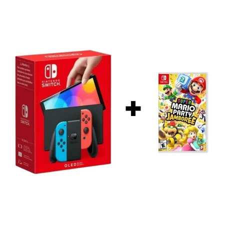 Konzola Nintendo Switch OLED Model Neon Red and Blue + Super Mario Party Jamboree