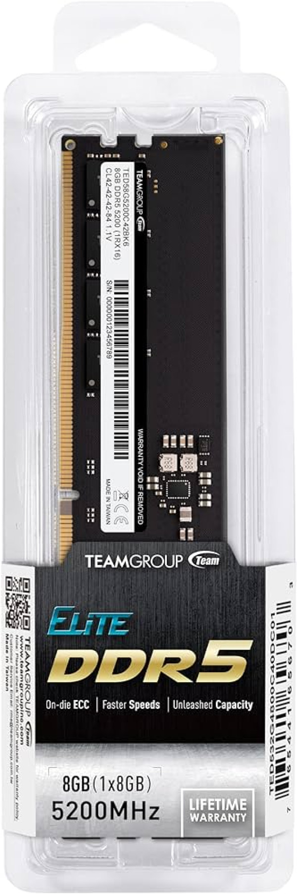 TeamGroup DDR5 * TEAM ELITE DESKTOP 8GB 5200MHz TED58G5200C42016 (2487)