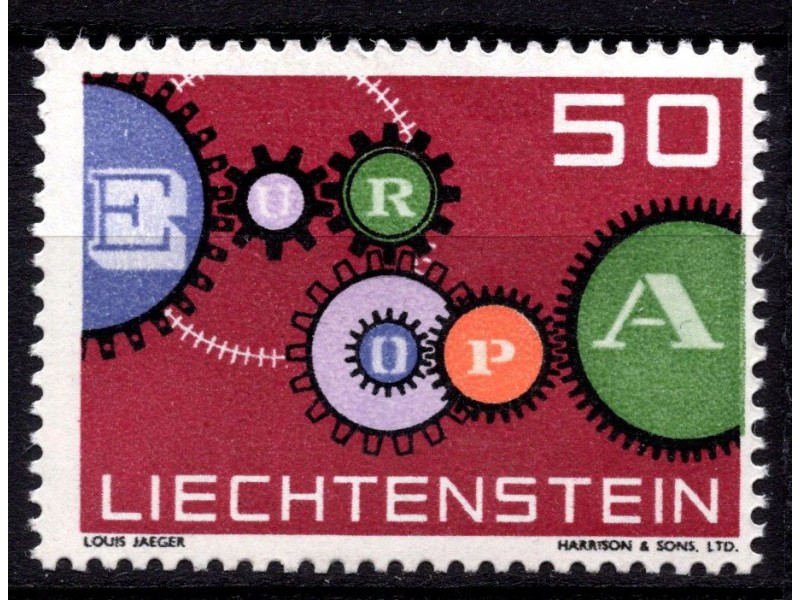 Liechtenstein Furstentum 1961.