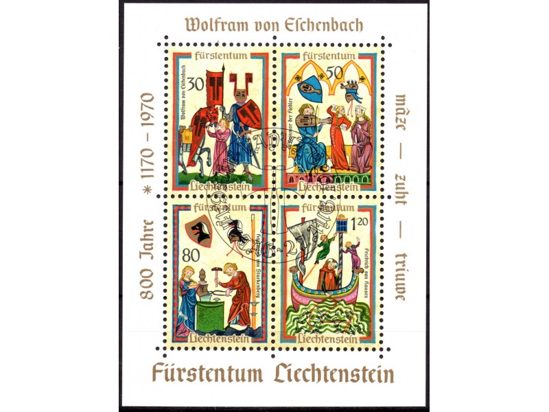 Liechtenstein Furstentum 1970. Blok br. 8