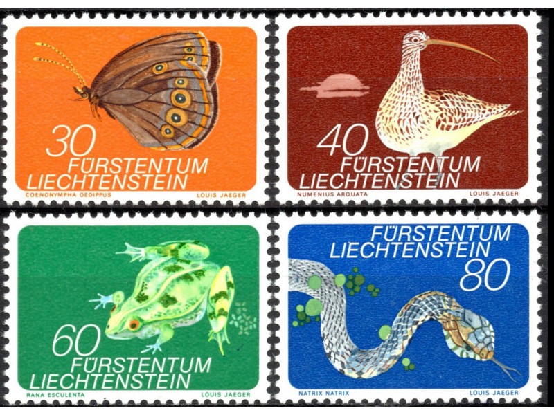 Liechtenstein Furstentum 1973. Fauna