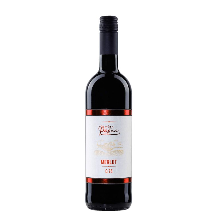 Vino merlot 0,75l pešić