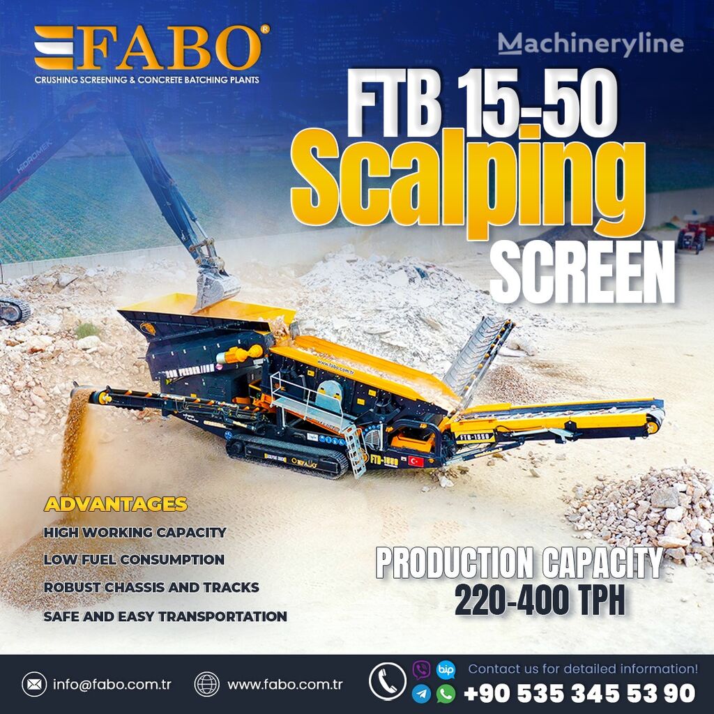 Nova FABO FTB 1550 Scalping Screener Apron/Belt Feeder | Ready in Stock vibraciona rešetka