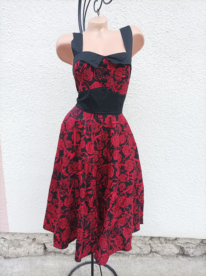 Hell Bunny Gothic Pin up Haljina S/M