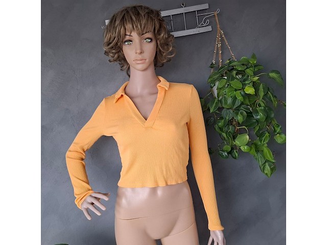 H&;M zuti crop top S