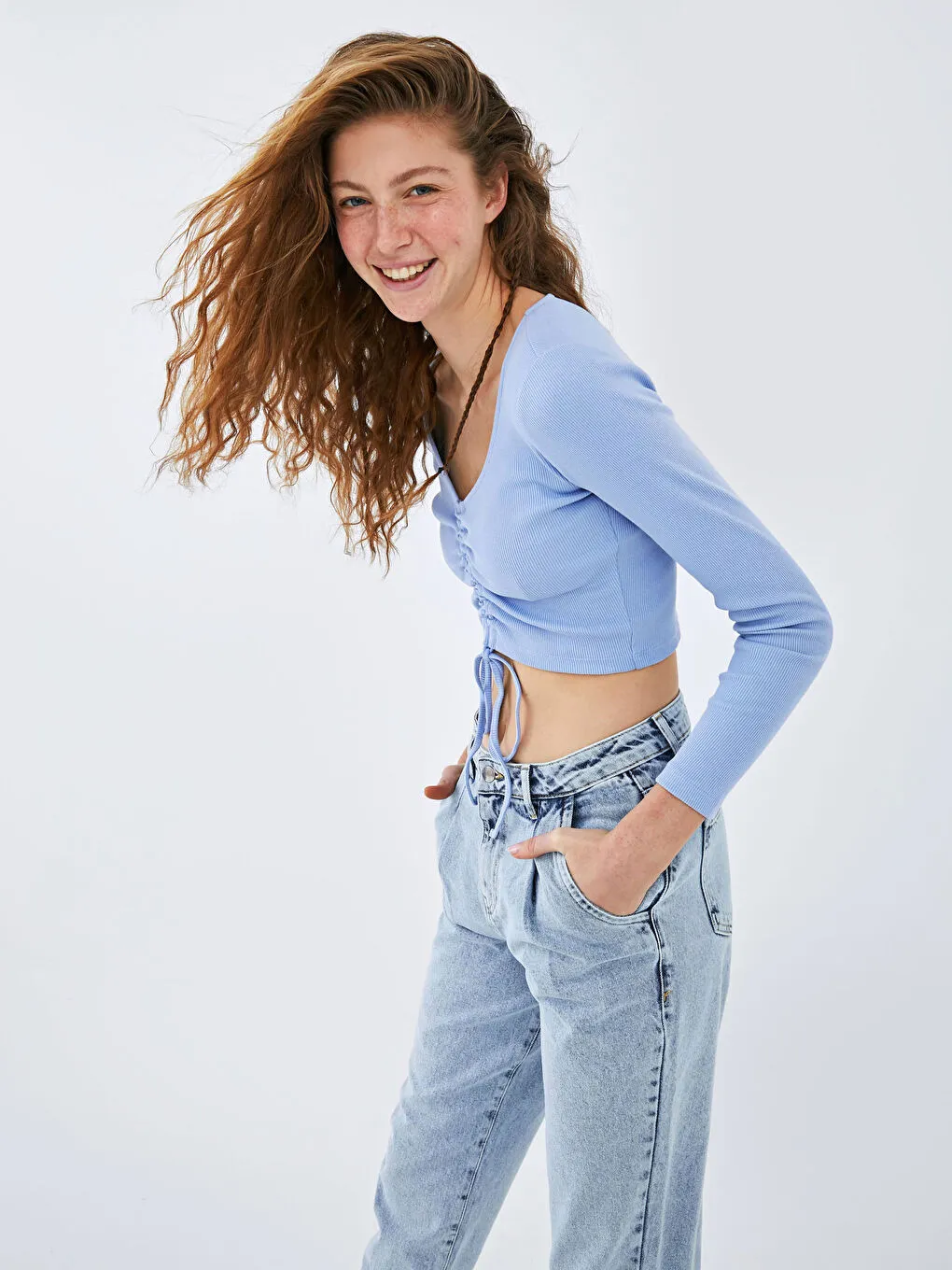 XSIDE PLAVA Crop Top