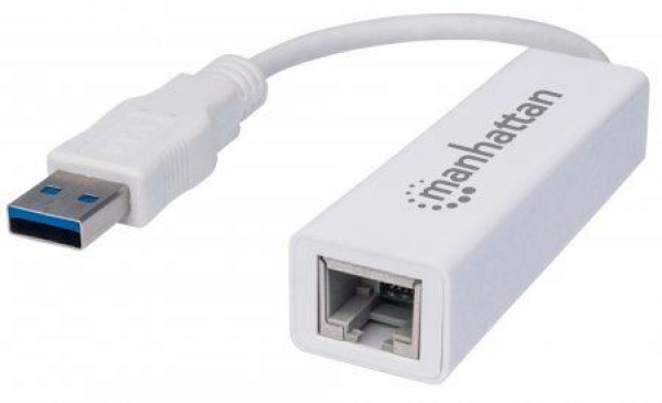 MH adapter USB 3.0 Muški Gigabit RJ45 port Ženski, beli