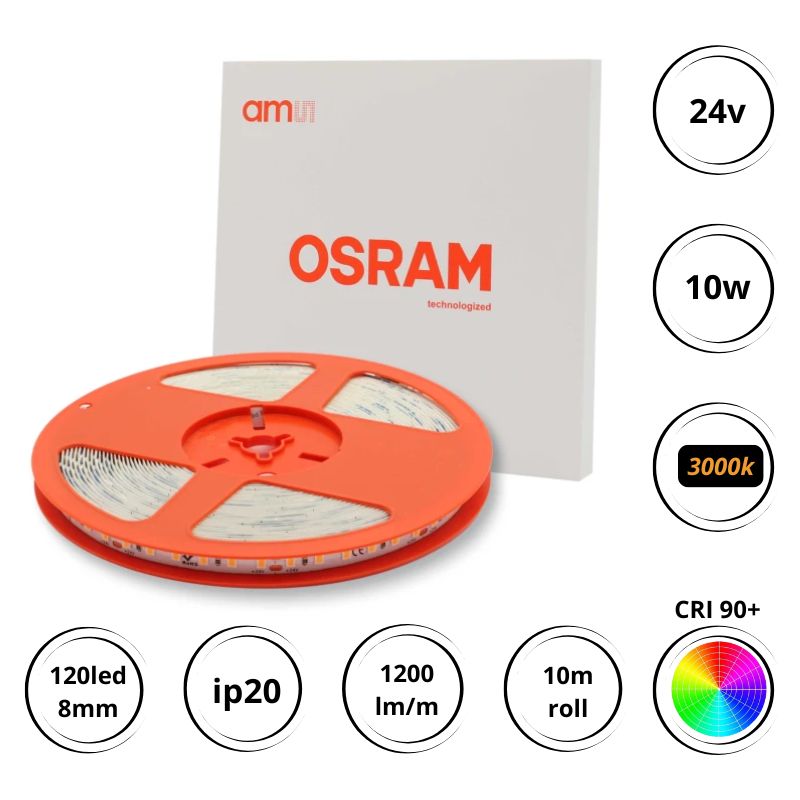 OSRAM, FLEXY LED TRAKA 24V-2835-120D-40R-8MM-IP20-10W/MET 3000K, 002219