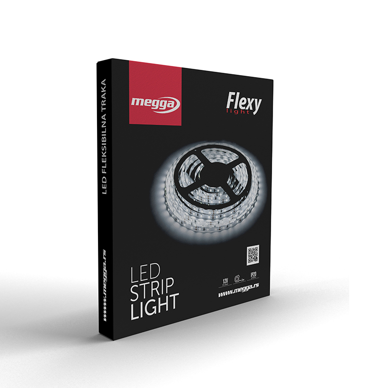 MEGGA, FLEXY LED TRAKA 6WATT TOPLA IP20- 60 LED S2835-12V 3000K, 00420