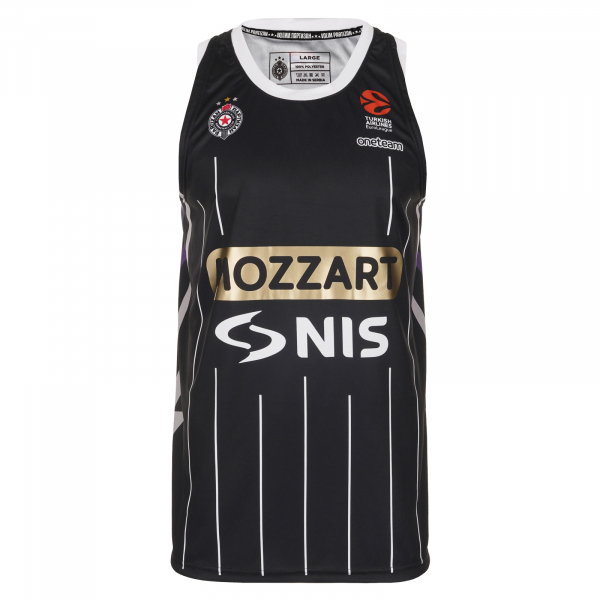 Dečiji košarkaški dres KK Partizan crni 24/25