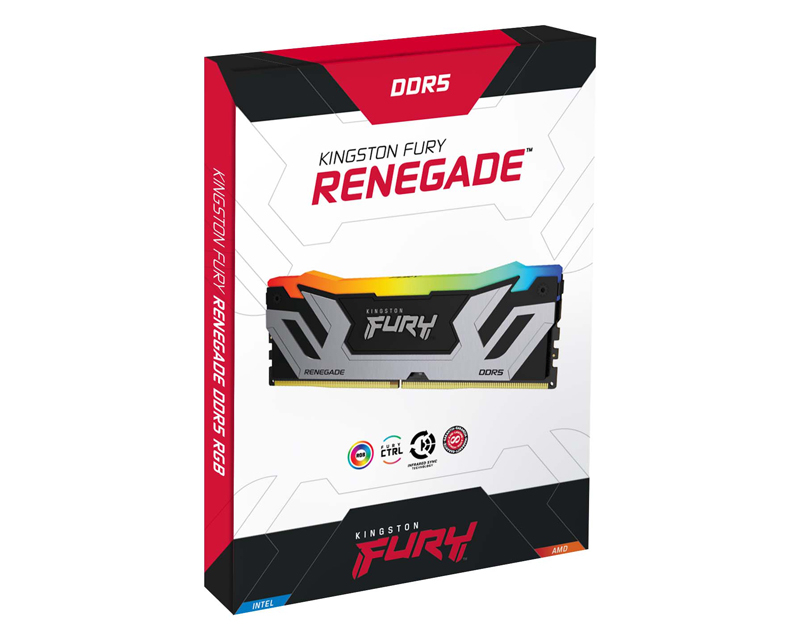 KINGSTON CUDIMM DDR5 48GB (2x24GB kit) 8400MT/s KF584CU40RSAK2-48 FURY Renegade Silver RGB XMP