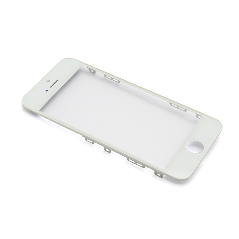 Staklo touchscreen-a - Iphone 5S sa frejmom + OCA sticker beli (white) (MS)