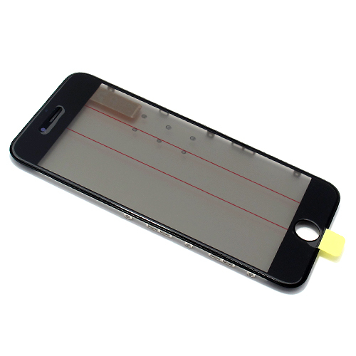 Staklo touchscreen-a - Iphone 6G sa frejmom + oca i polaroid crni ORG (MS)