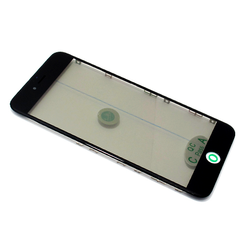 Staklo touchscreen-a - iPhone 6s Plus sa frejmom + oca i polaroid crni ORG (MS)