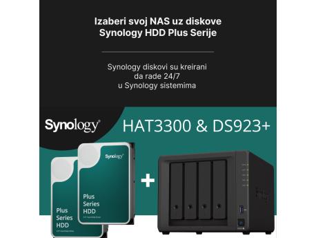 SYNOLOGY NAS Bundle DS923+ sa preinstaliranim 2 x 4TB HAT3300-4T