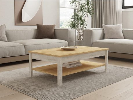 HOME LINE Sto za dnevnu sobu Moli Sapphire Oak Antik White