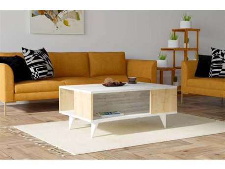 HOME LINE Sto za dnevnu sobu Seda Antik White Sapphire Oak