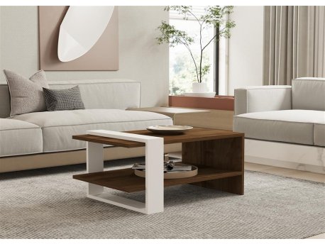 HOME LINE Sto za dnevnu sobu Gaye Walnut White