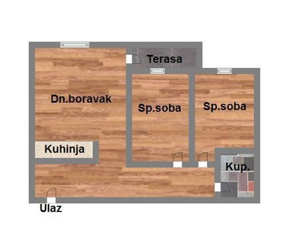 Podbara dvoiposoban 50m2 izgradnja