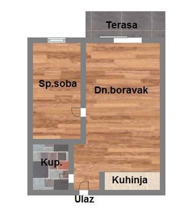 Dvosoban 45m2 Som. Bulevar izgradnja 1. sprat