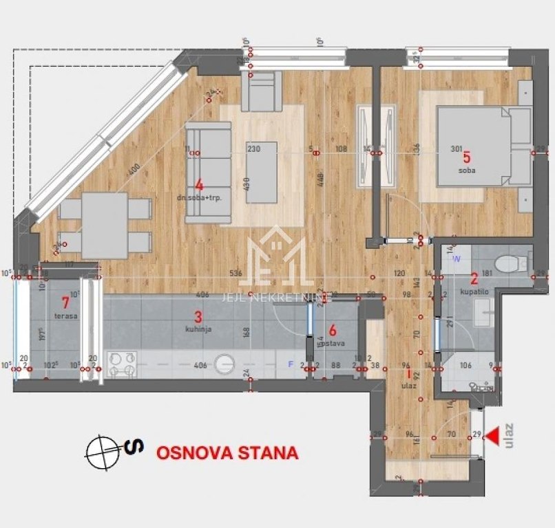 Dvosoban stan, 53. 51m2 centar grada