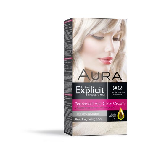 Set za trajno bojenje kose EXPLICIT 902 Ultra light irise blonde / biserno plava