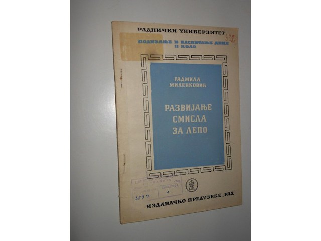 Razvijanje smisla za lepo - Radmila Milenković