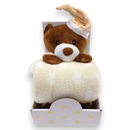 BBO Set Igračka + Ćebence Sleeping Bear (B200003) - Beige 100x75cm