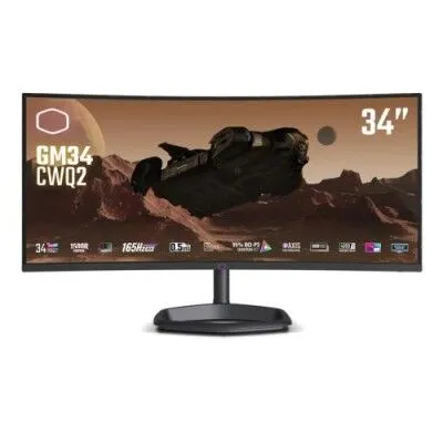 34' Gaming Monitor Cooler Master GM34-CWQ2 UWQHD VA 0.5ms 180Hz Freesync