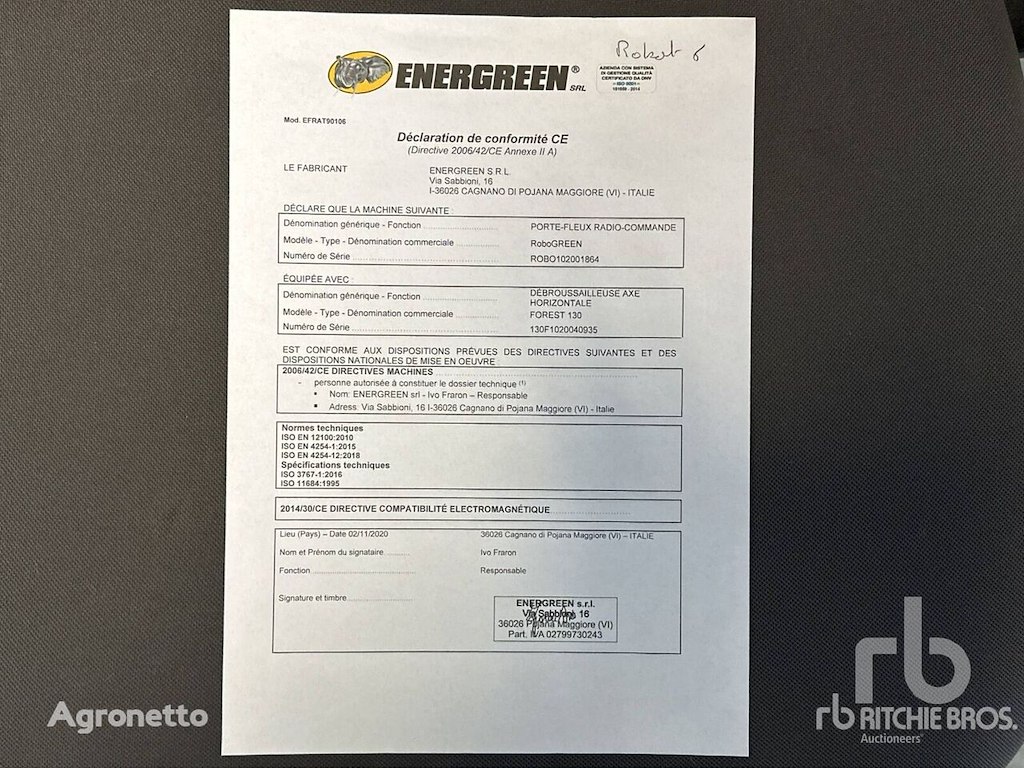 Prodaje se Energreen EVO Broyeur Telecommande Sur Chenil samohodni malčer na aukciji