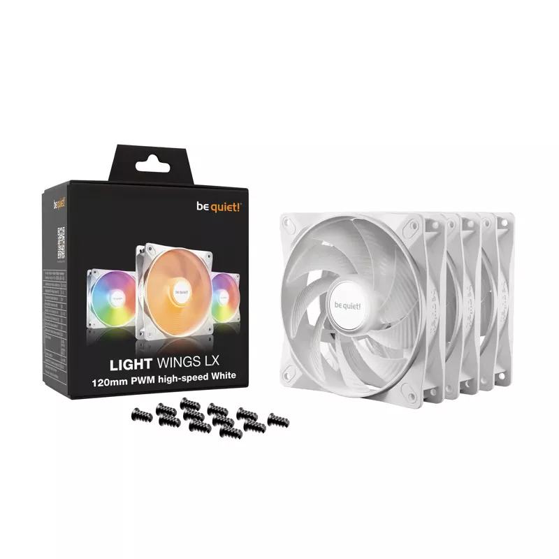 Case Cooler Be quiet Light Wings LX 120mm Triple-Pack White BL125