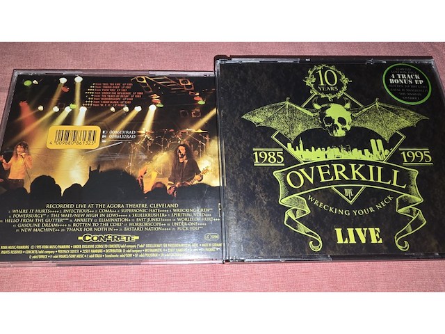 Overkill - Wrecking your neck, Live 3CDa , ORIGINAL