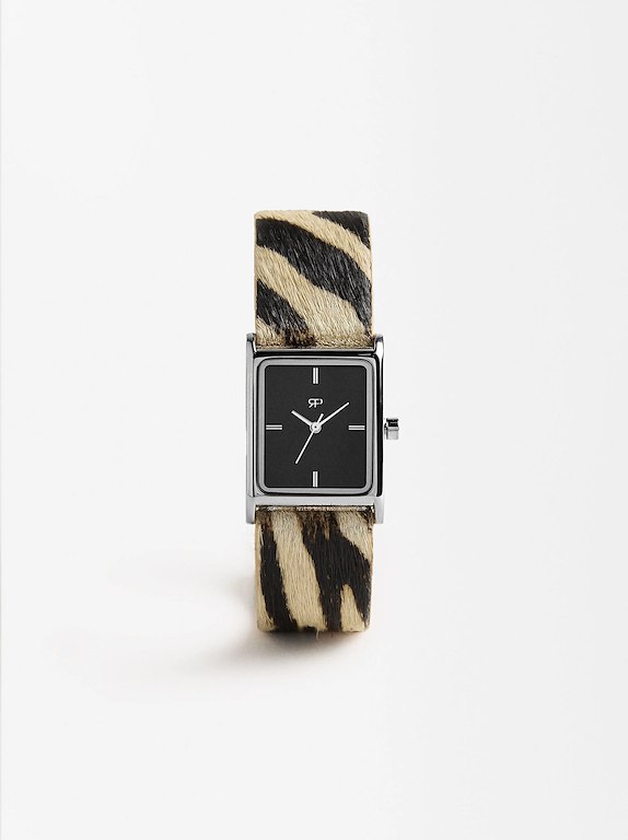 Leather strap watch