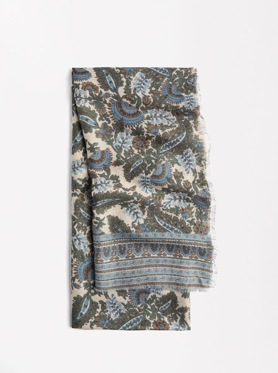 Wool Scarf With Print