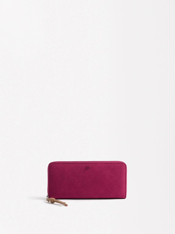 Wallet suede effect