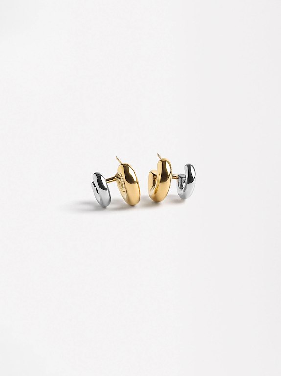 Bicolor Earrings Set - Stainless Steel