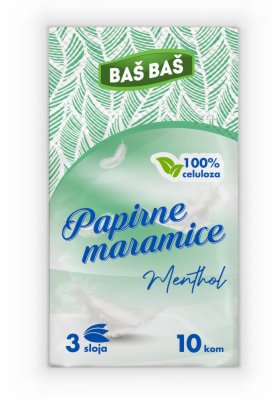 PAPIRNE MARAMICE MENTOL BAŠ BAŠ 1/1
PAPIRNE MARAMICE MENTOL BAŠ BAŠ 1/1